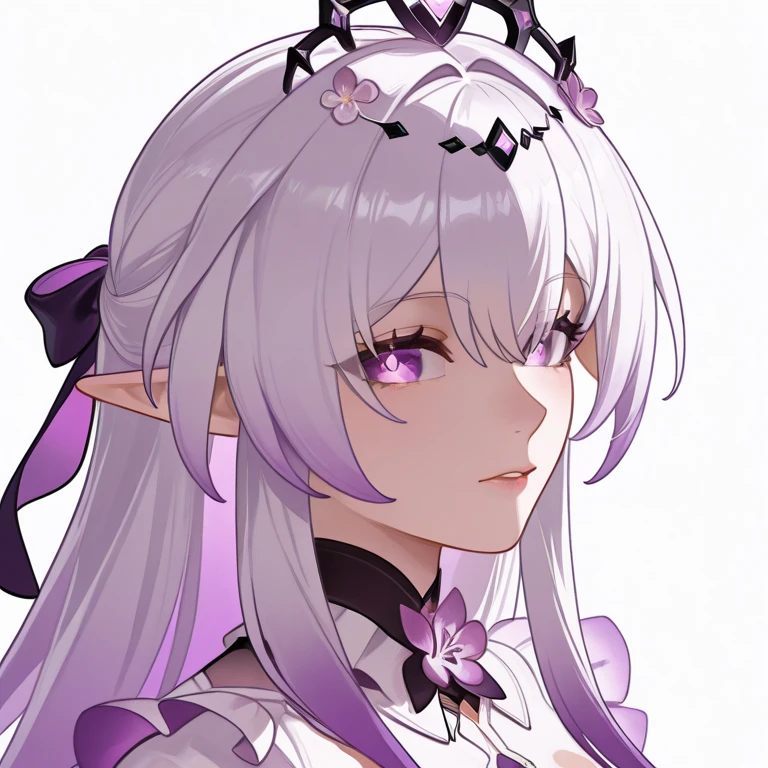 Castorice from Honkai Star Rail. palid skinned adult woman slanted ...