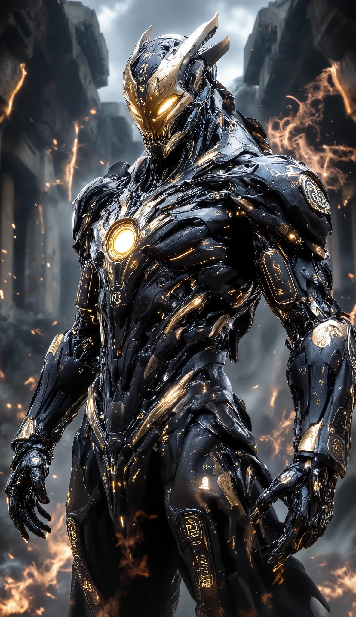 A close up of a man in a suit with a sword - SeaArt AI