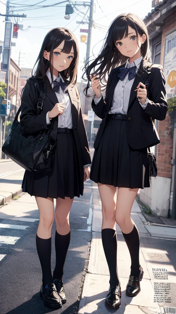 Girls, school uniform, girls mind map, fashion magazine - SeaArt AI