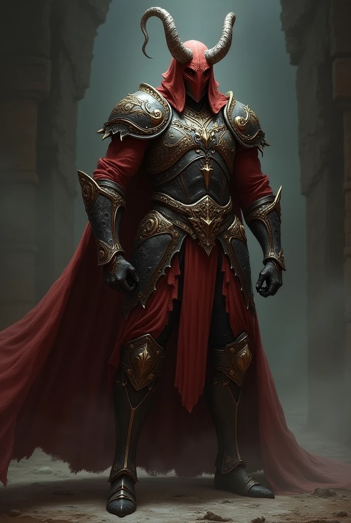 Armored Chestnut Single Horned Mighty Assassin Male - SeaArt AI