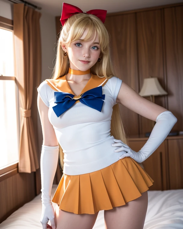 Masterpiece, best quality, highres, venus1, 1girl, solo, orange turtle neck swea - SeaArt AI