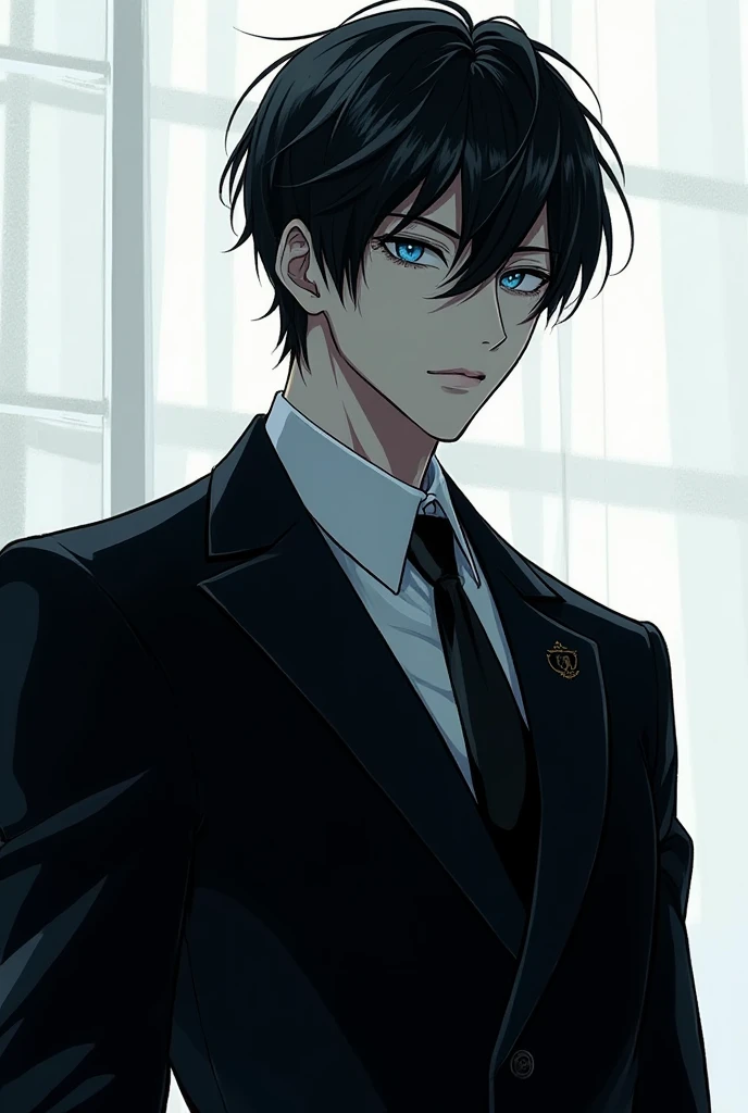 (illustration like manhwa) The man stood tall with an expression that ...