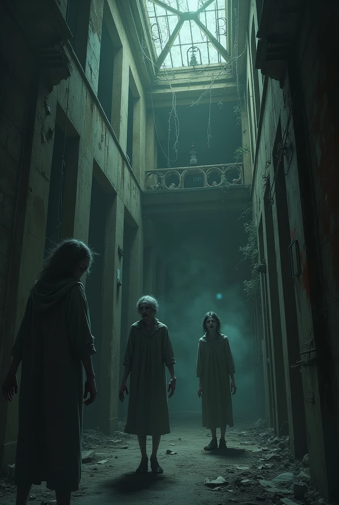 Asylum images with patients - SeaArt AI