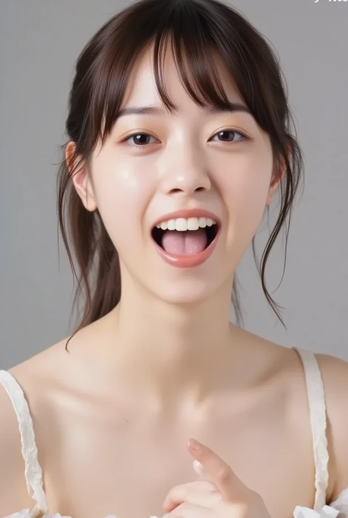 Best quality, young nanase, Bare shoulders, open mouth, orgasm - SeaArt AI