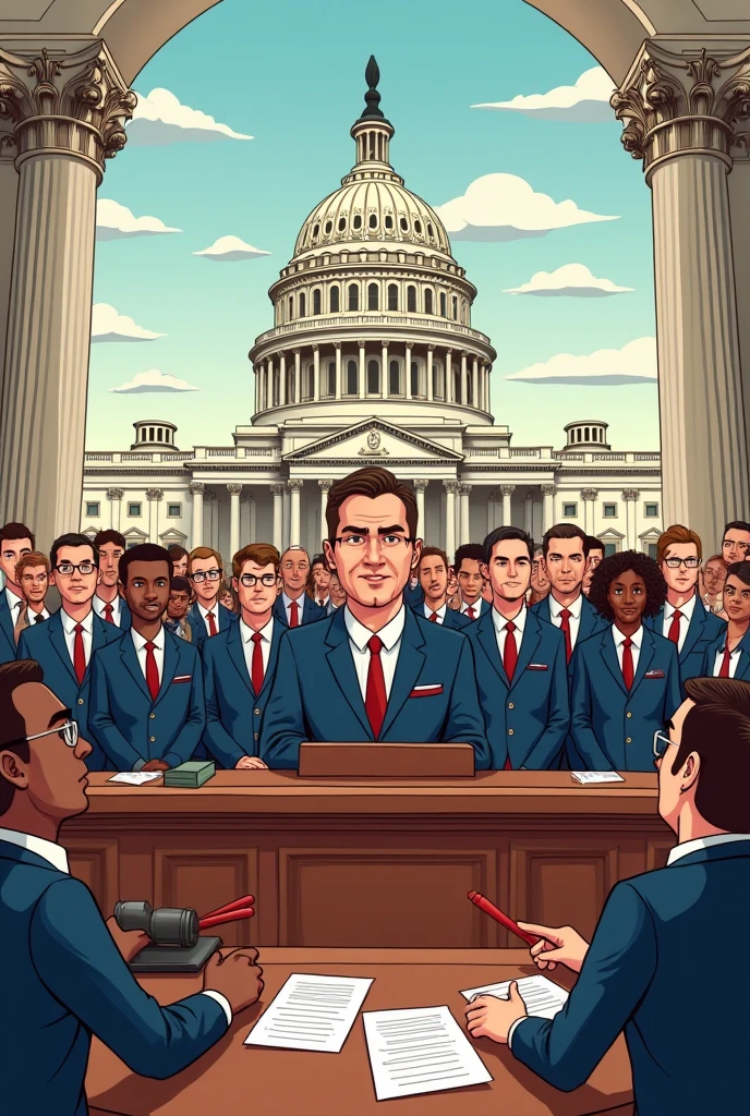 Legislative branche house cartoon photo - SeaArt AI