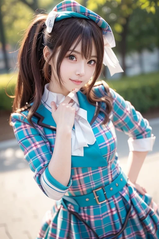 Realistic Photo Quality 、 A woman in a uniform is posing for a photo ...