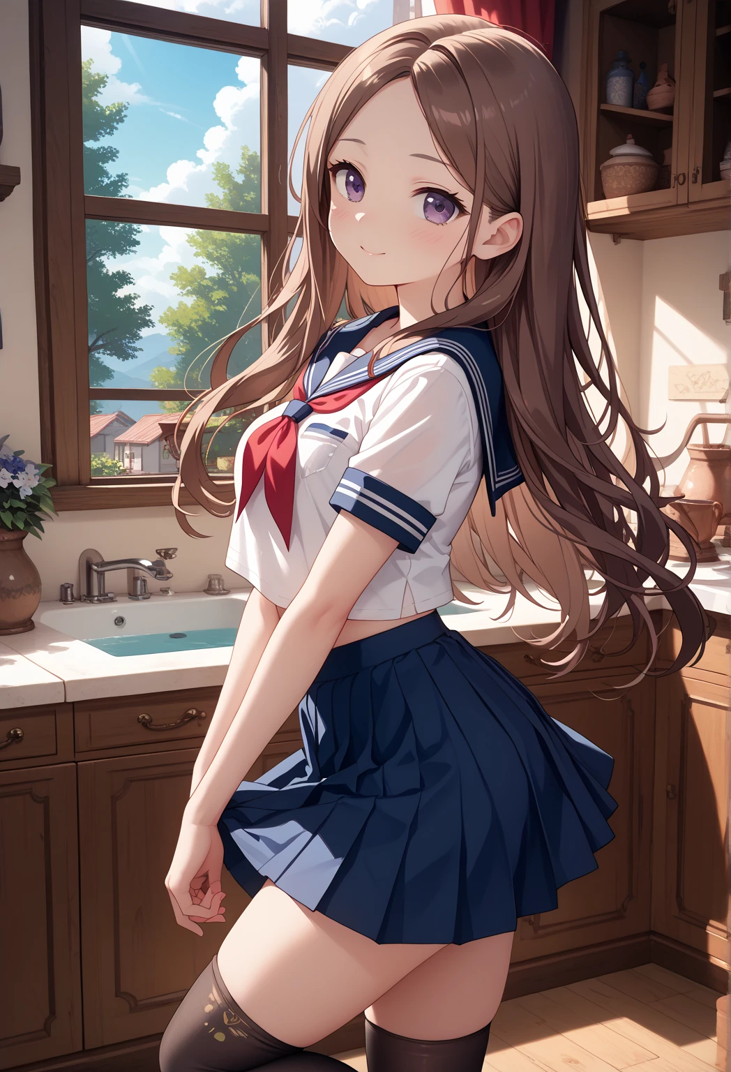 Takagi、からかい上手のTakagi、uniform、 brown hair、brown eyes on the frame ...