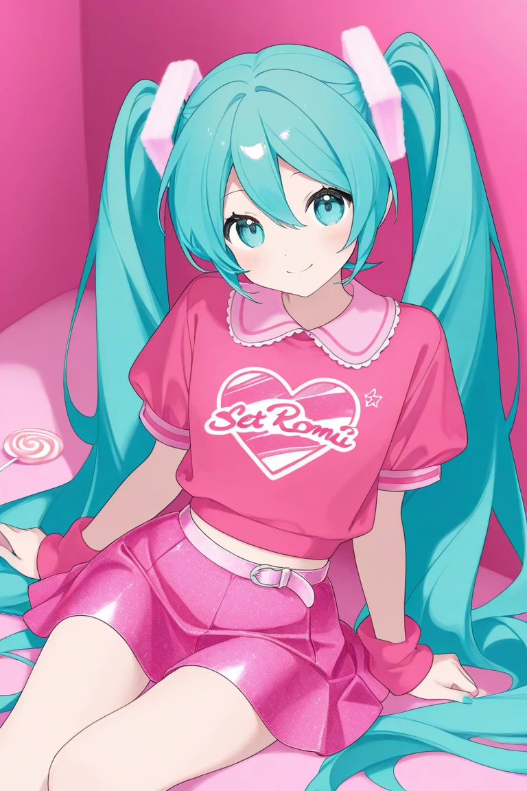 1 girl, vocaloid , Hatsune Miku,turquoise long twin tails, - SeaArt AI