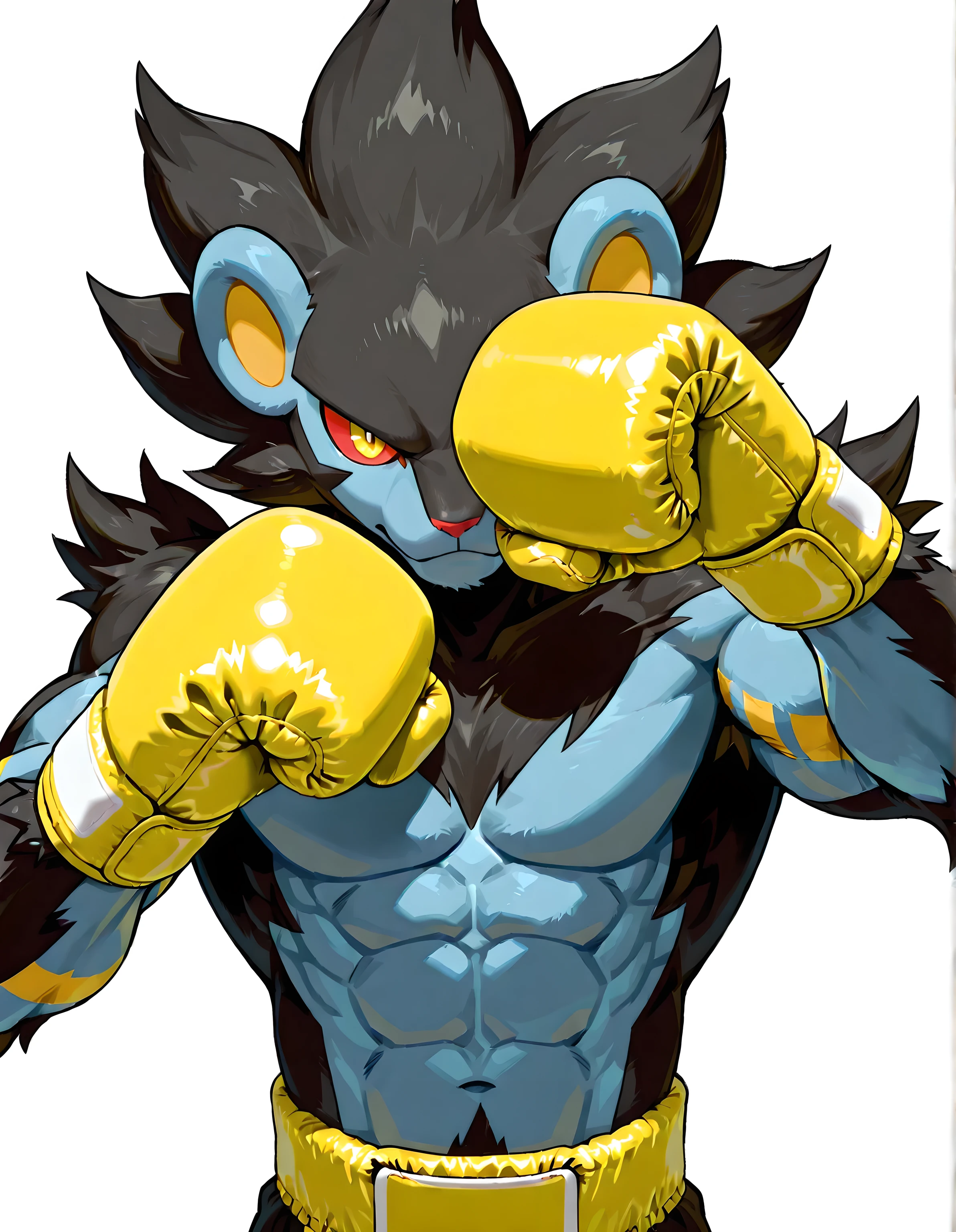 A close up of a cartoon character with boxing gloves - SeaArt AI