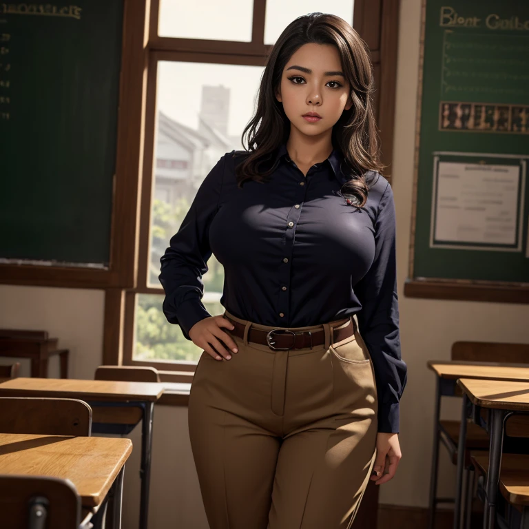 Dark photo style, a chubby Mexican emo nerdy , medium slightly wild hair - SeaArt AI