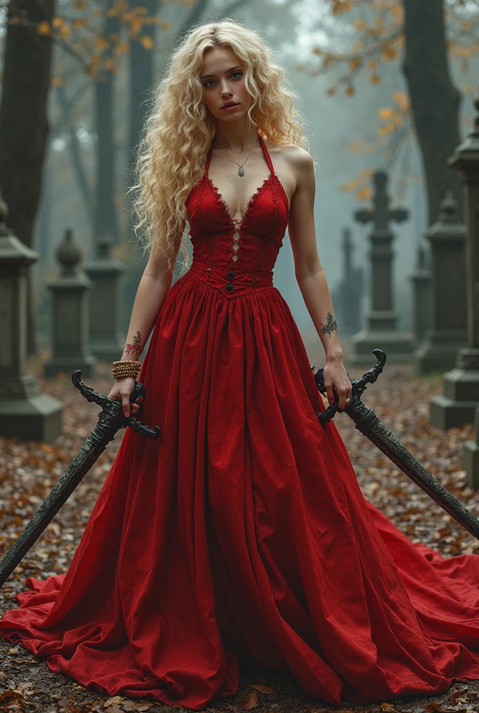 (masterpiece), best quality, blond hair girl, curly, long 90s likes ...