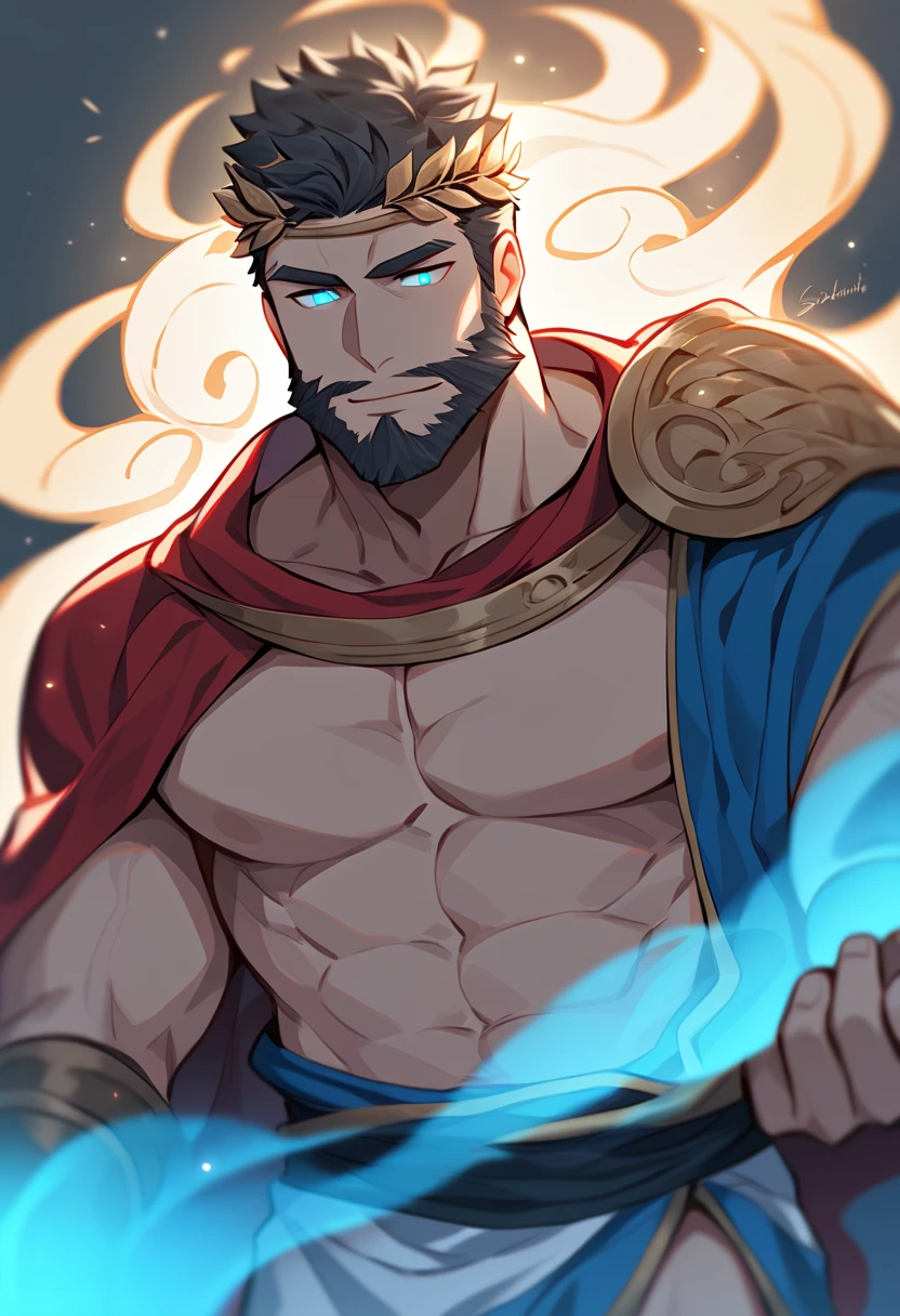 A breathtakingly handsome and muscular Roman ghost with a sculpted ...