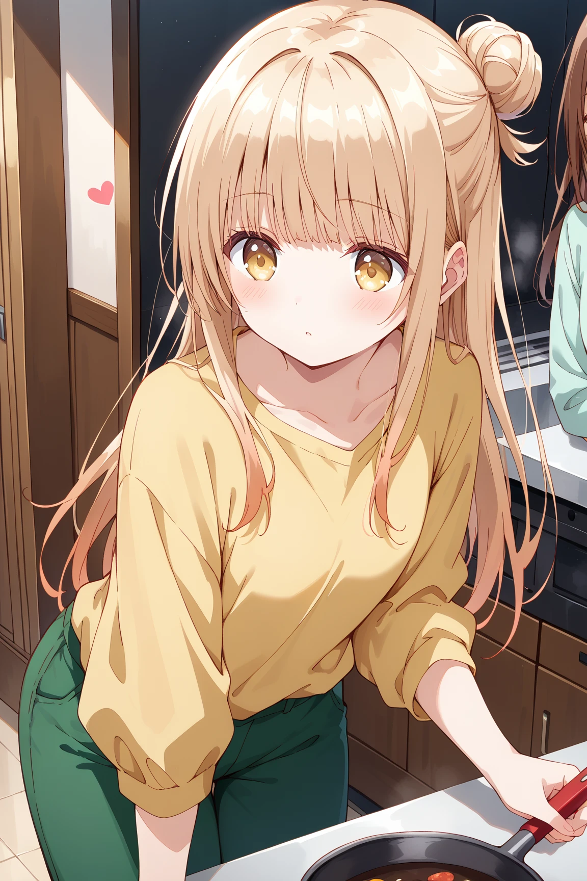 Masterpiece,best quality,Mahiru Shiina, bangs, blonde hair, brown hair - SeaArt AI