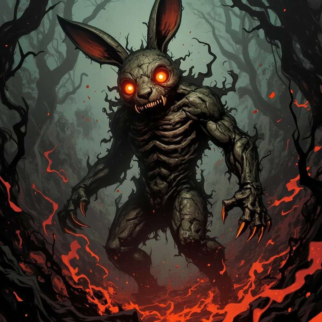 Dreadmirthart, demonic rabbit - SeaArt AI