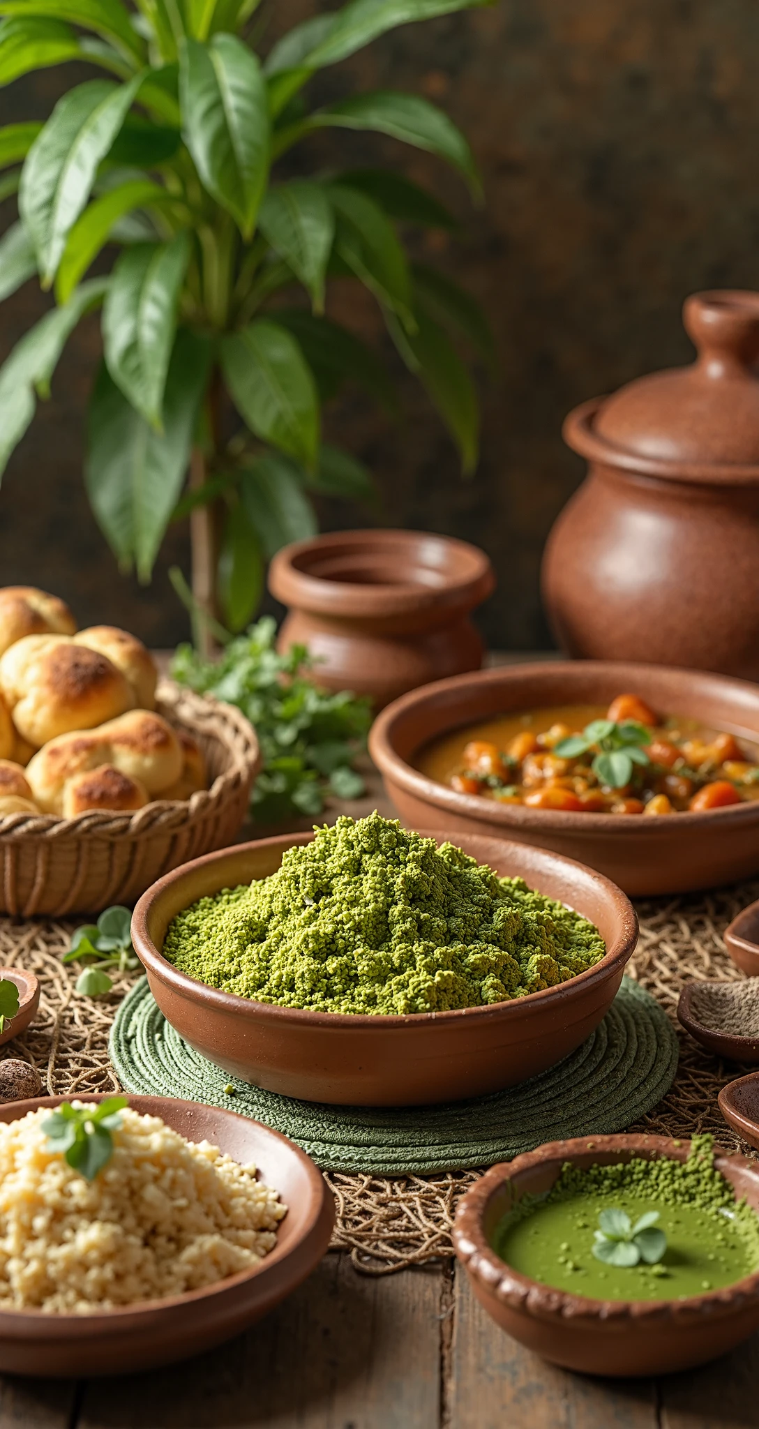 There are many different dishes of food on a table - SeaArt AI