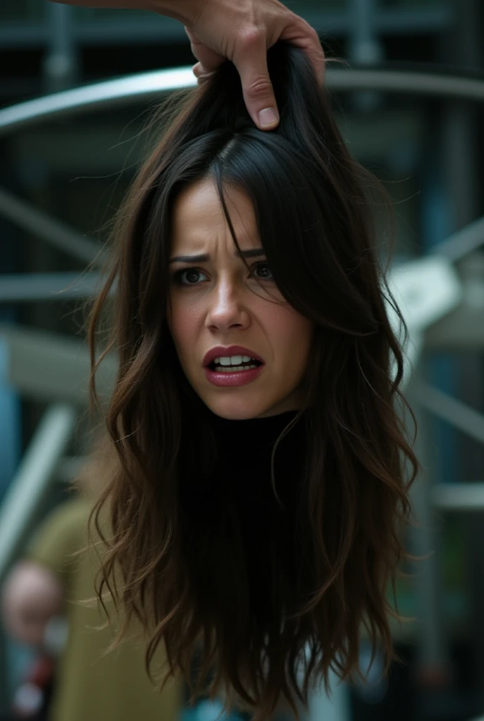 Photo of pretty 20 year old woman's disembodied head being held by her ...