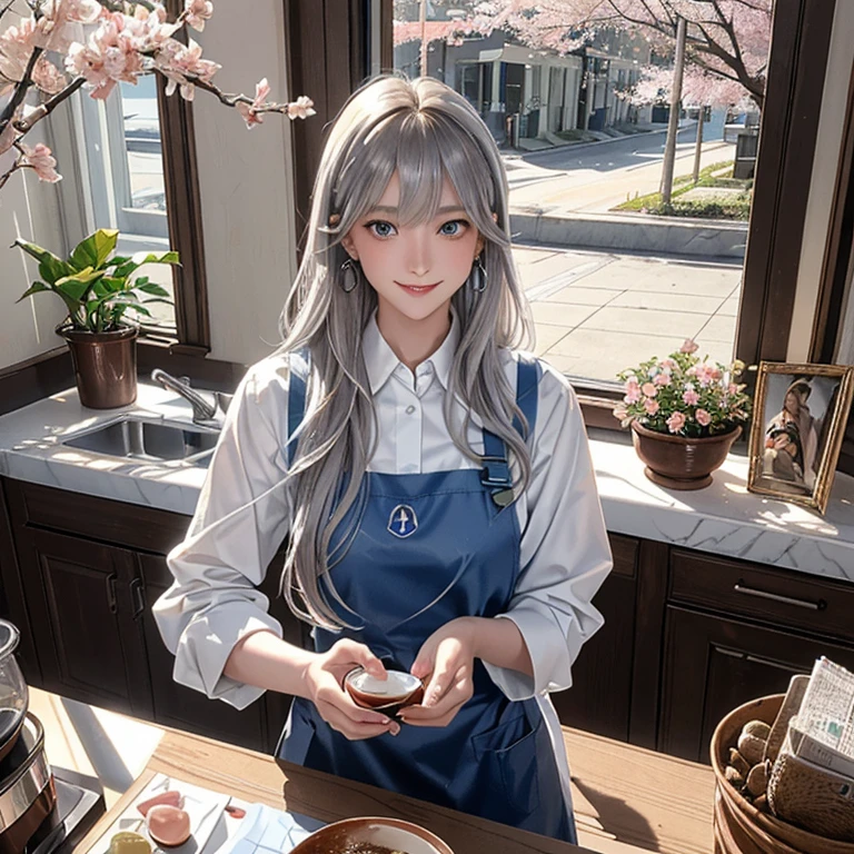 (from above:1.1),((1girl, silver hair, long hair, qutel blue eyes ...