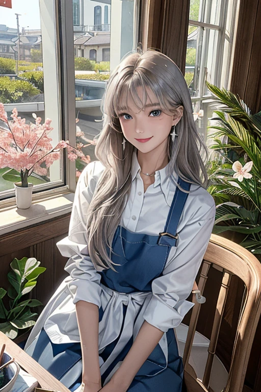 (from above:1.1),((1girl, silver hair, long hair, qutel blue eyes ...