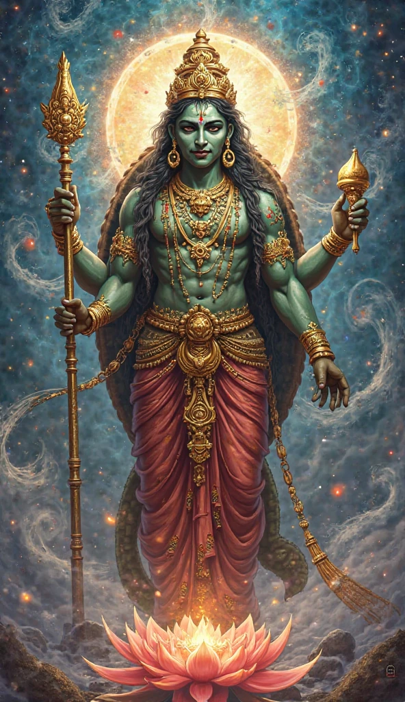 Lord vishnu kurma Avtar colour portraits aura illustration - SeaArt AI
