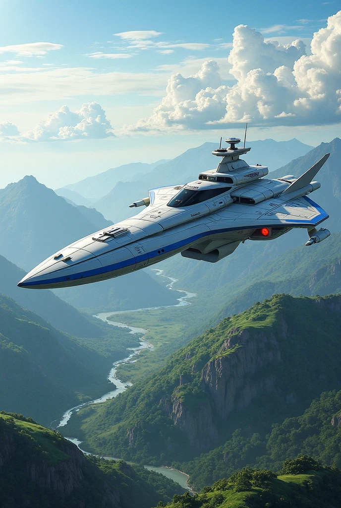 The new white&blue Valchiria Class UC Freja, hovering above Earth ...