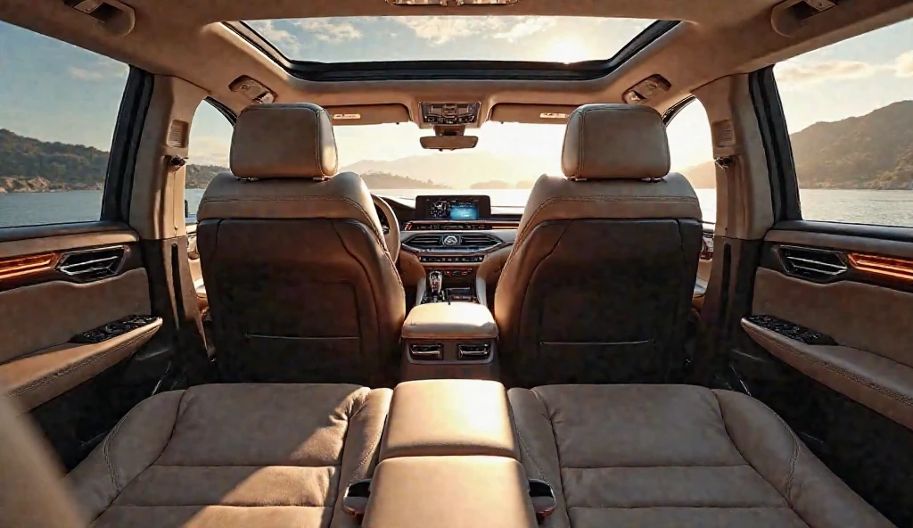 2025 Lexus LX-600 SUV back seats view - SeaArt AI