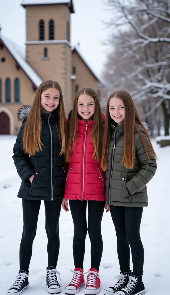 Three sexy Slovak girls, appear to be aged 14, with princess - SeaArt AI