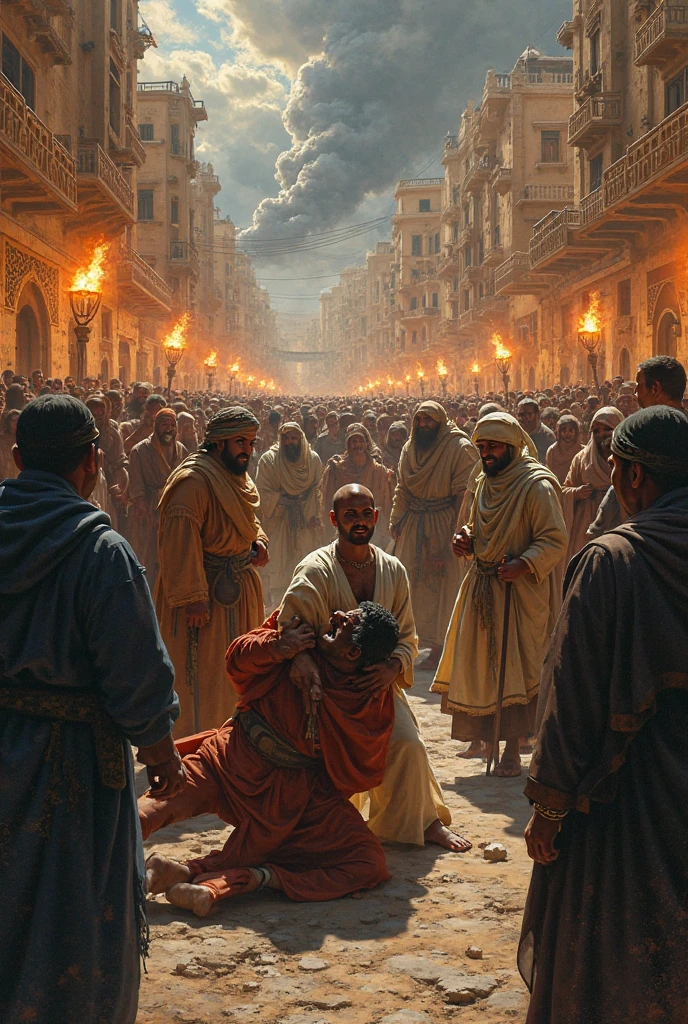 "A highly detailed and realistic illustration of an ancient Middle ...