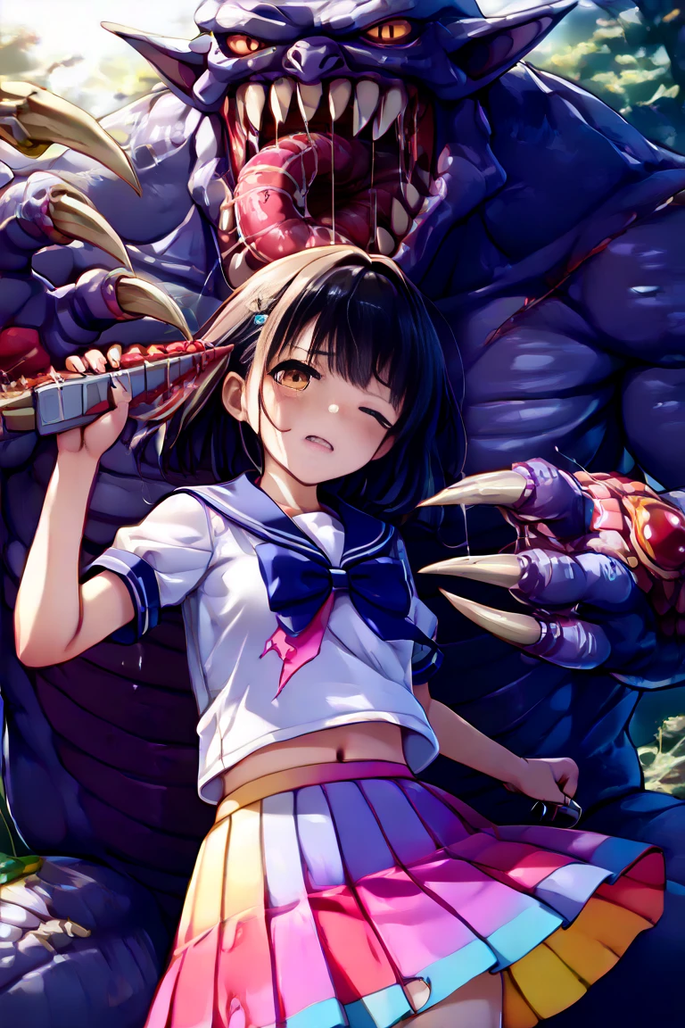 TOP QUALITY、((Ultra Fine Illustration)),(The girl's whole body is ...