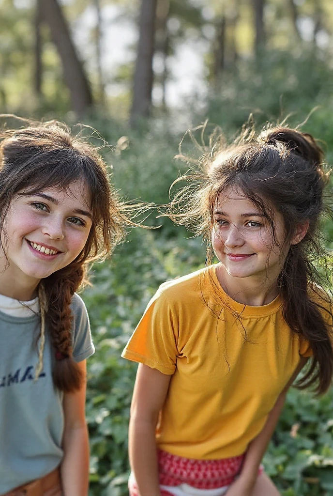 Real photograph, 4 young looking small breasted Slovak teen girls with ...