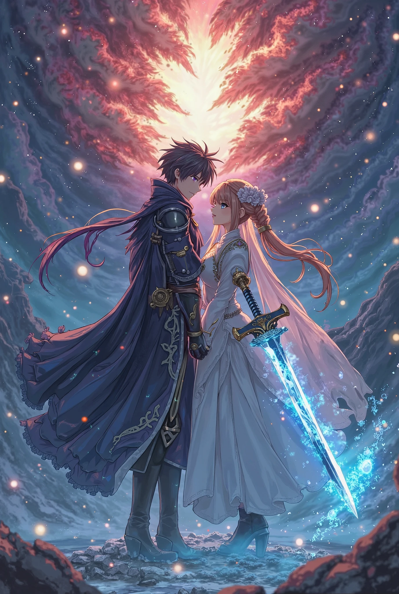 Here is an anime idea, die Action, combines fantasy and romance - SeaArt AI
