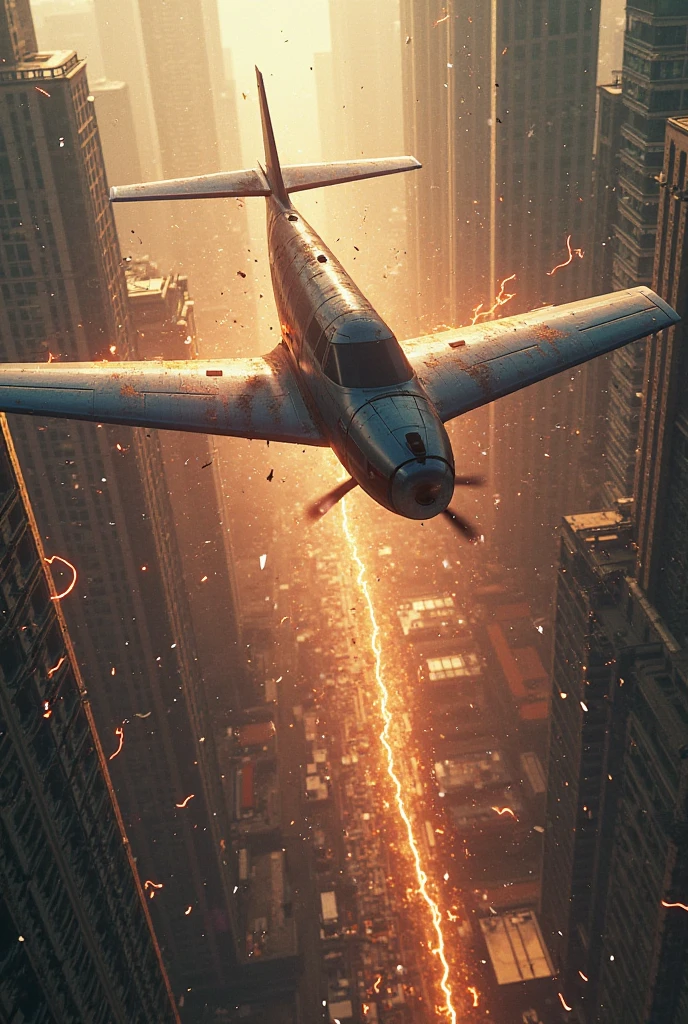 Electric but more realistic. A small plane crashes into the wires ...