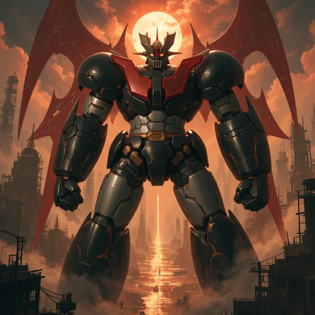 Mazinger Z with huge black and silver limbs , a very realistic version ...