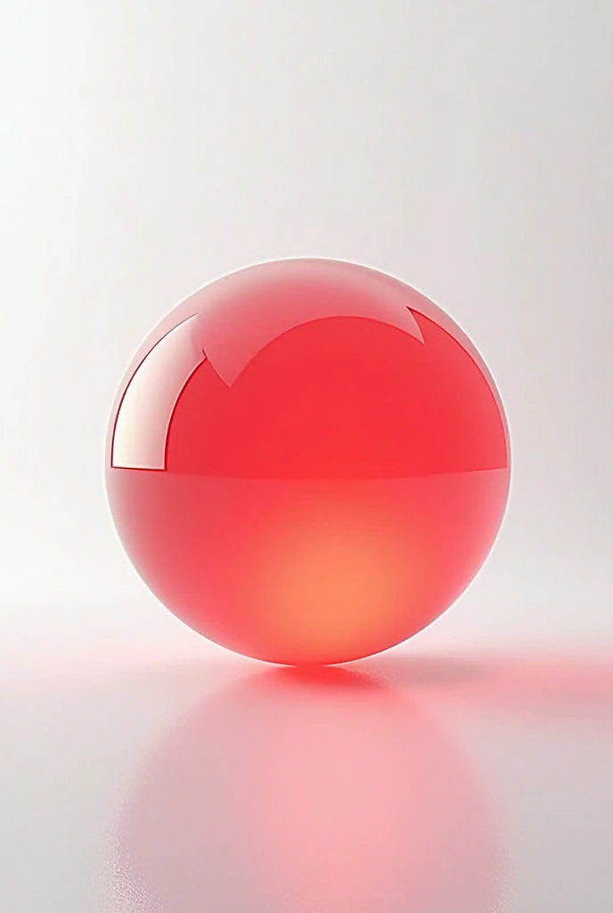 Bright red sphere on an infinite white background - SeaArt AI