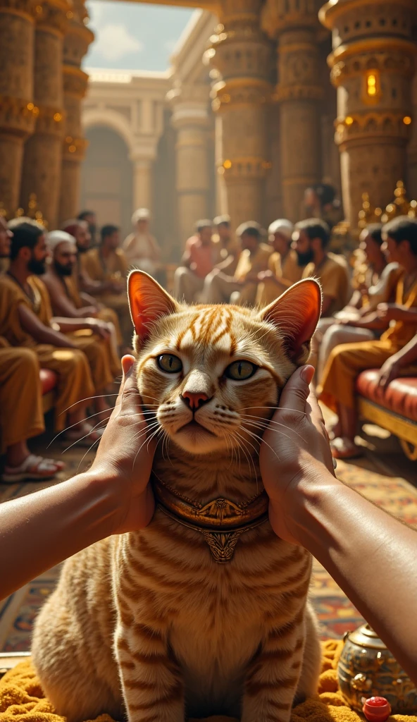 "An ultra-realistic scene in ancient Egypt, in a luxurious palace with ...