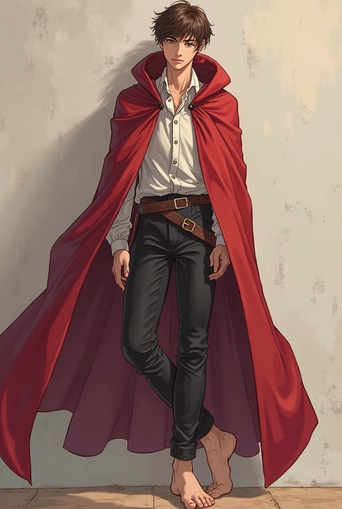 , male, 5'7 55kg, skinny, slim and lanky build has short brunette ...