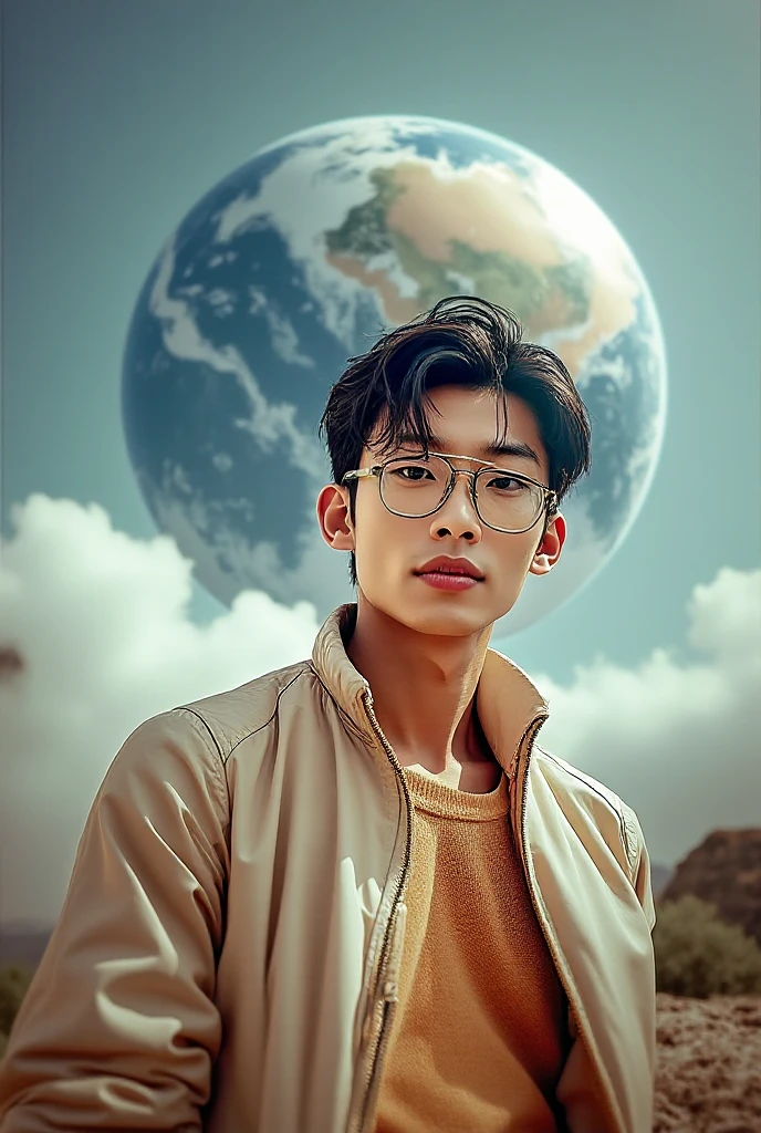 A man sitting , naver fanpop, fashion model , in style of pan ren wei - SeaArt AI