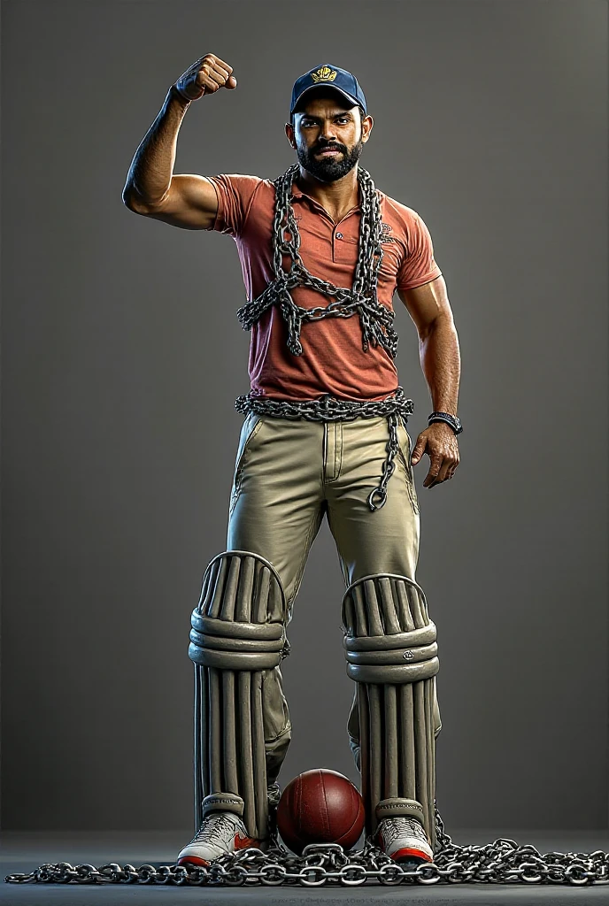 Quarreling in chains virat kohli - SeaArt AI