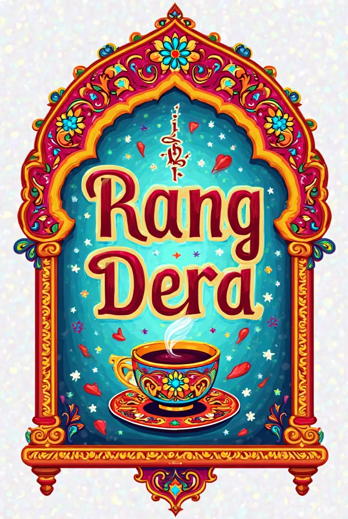 A vibrant and playful logo inspired by traditional Pakistani truck art ...