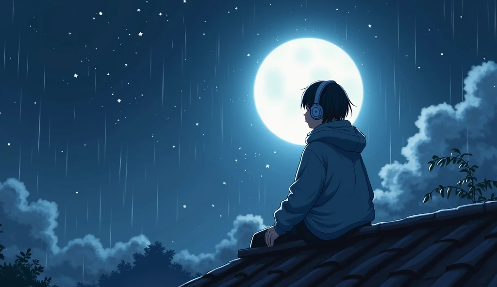 Enhances emotional depth and late-night aesthetics、The scene is ...