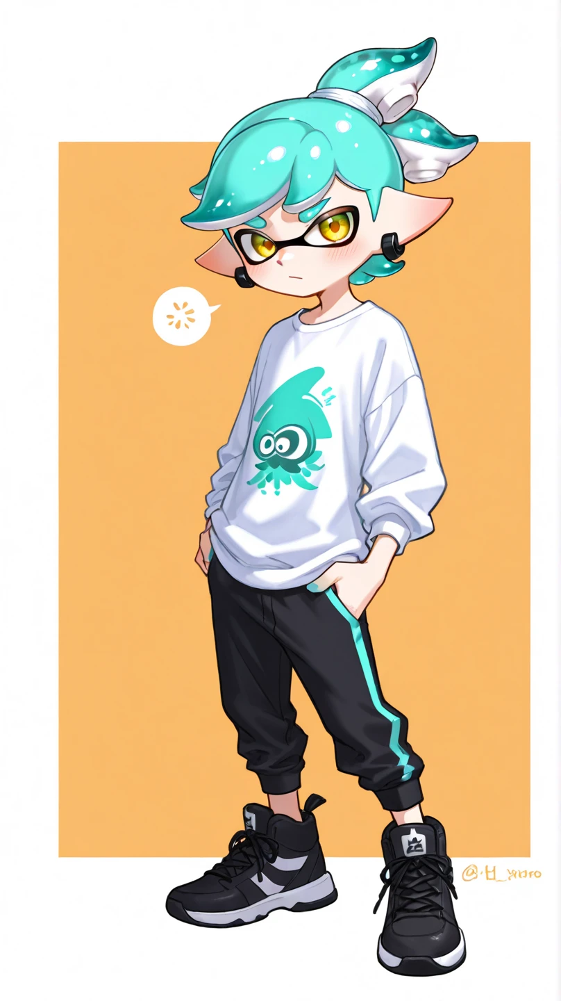Male human teenager amirhossein ajorloo splatoon manga XL style - SeaArt AI
