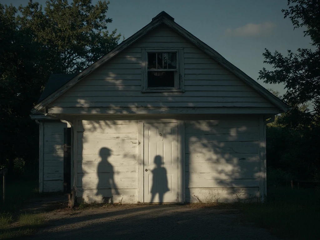 Shadow of a girl front of a house, digital art by John Coffelt - SeaArt AI
