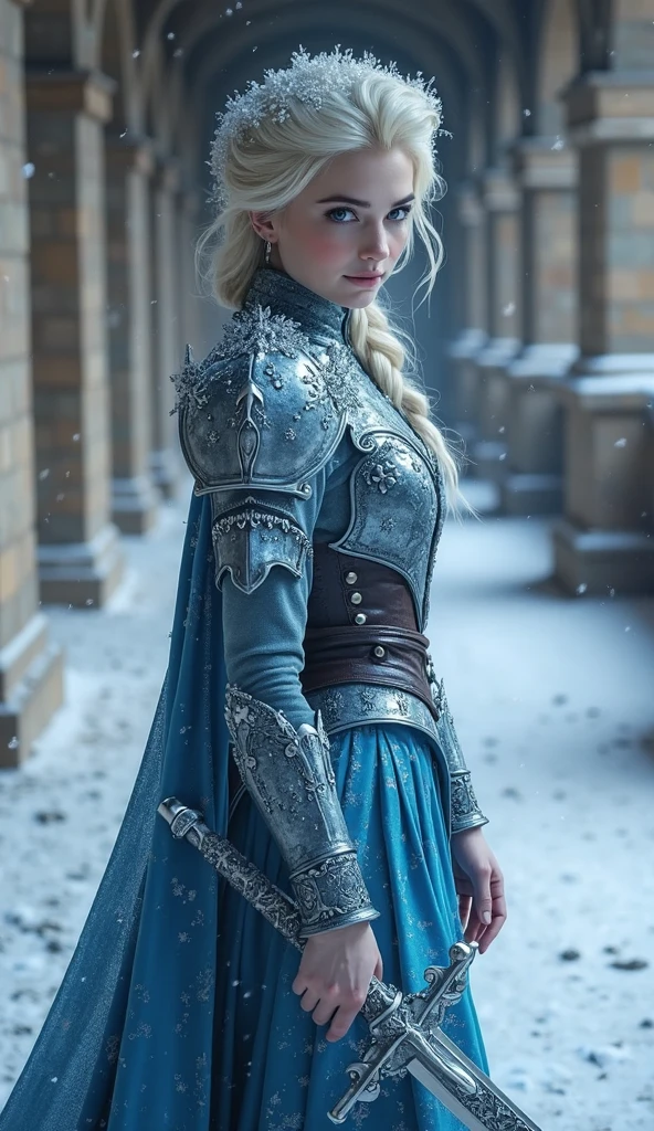 ((Hyperrealistic))((Photorealistic)) Princess Elsa is a "Ice - SeaArt AI