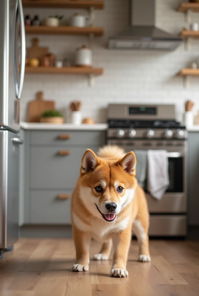 Shiba Inu、 kitchen、 photos、high quality、Genuine - SeaArt AI