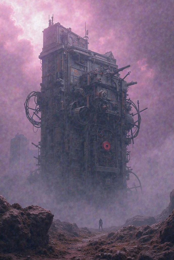 Time treval machine the stuck out and weather purple,thender slightly ...