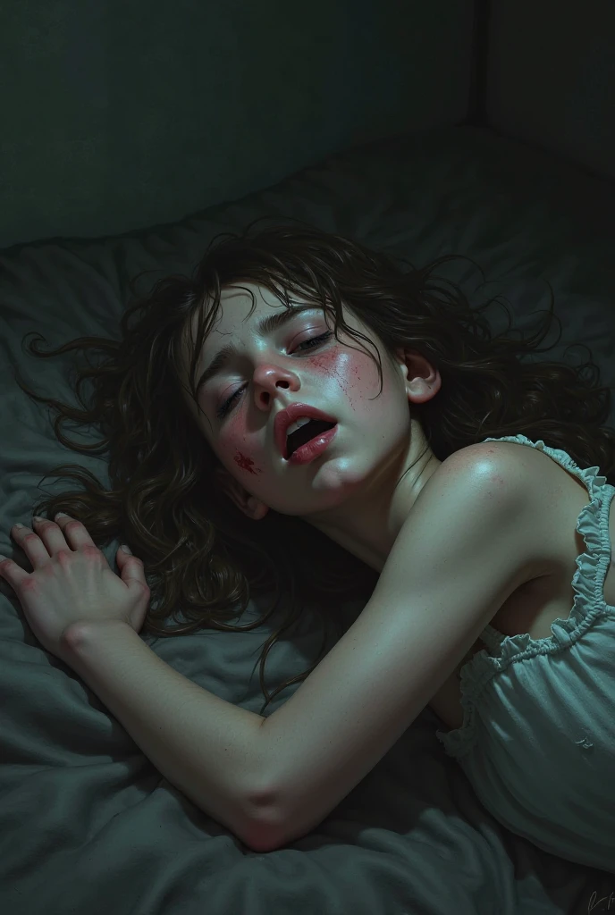 Photorealism of girl dying of rape - SeaArt AI