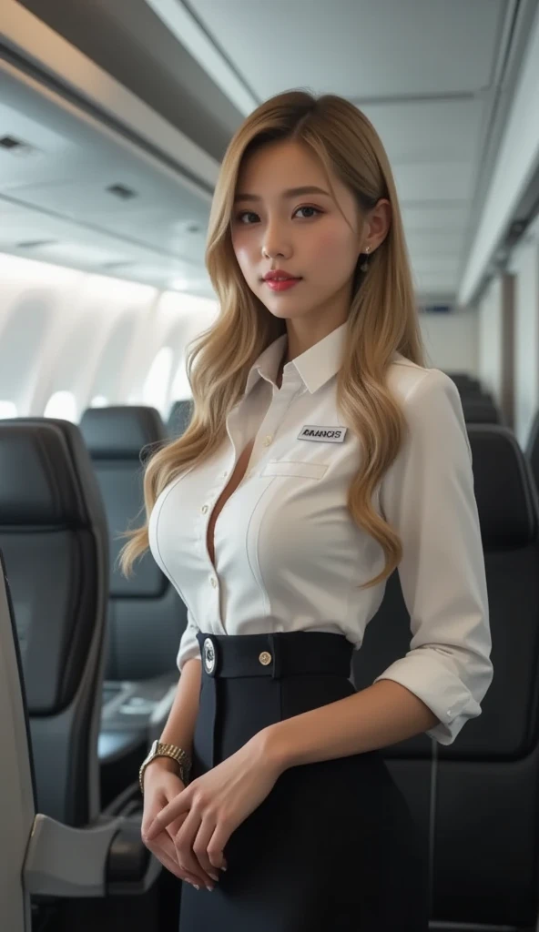 (( masterpiece, Top)), ( 1 Stewardess), Japan Airlines - SeaArt AI