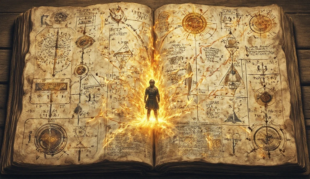 A medieval financial ledger filled with cryptic sigils and encoded ...