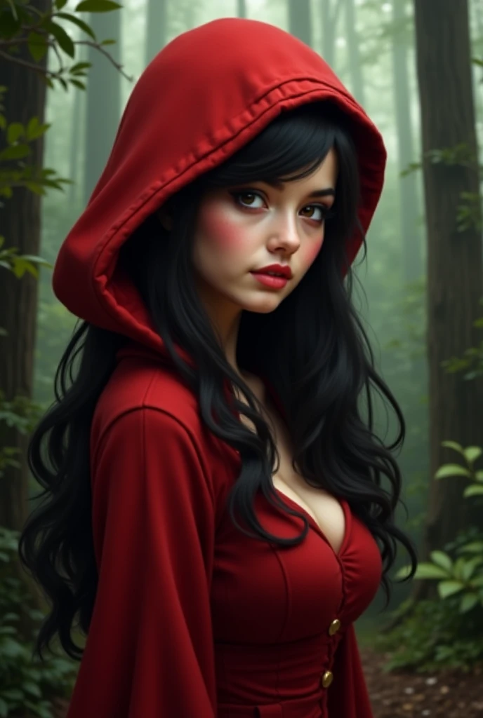 A Beautiful Short Girl Dressed As A Sexy Little Red Riding Hood