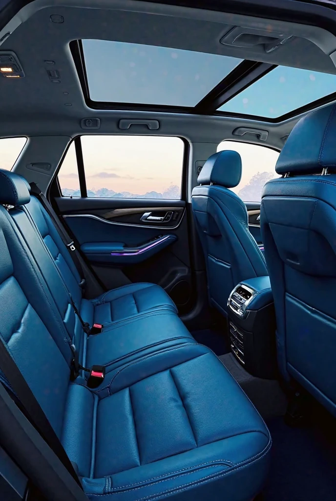 Prompt: *"Step into the ultra-realistic, high-tech rear cabin of the ...