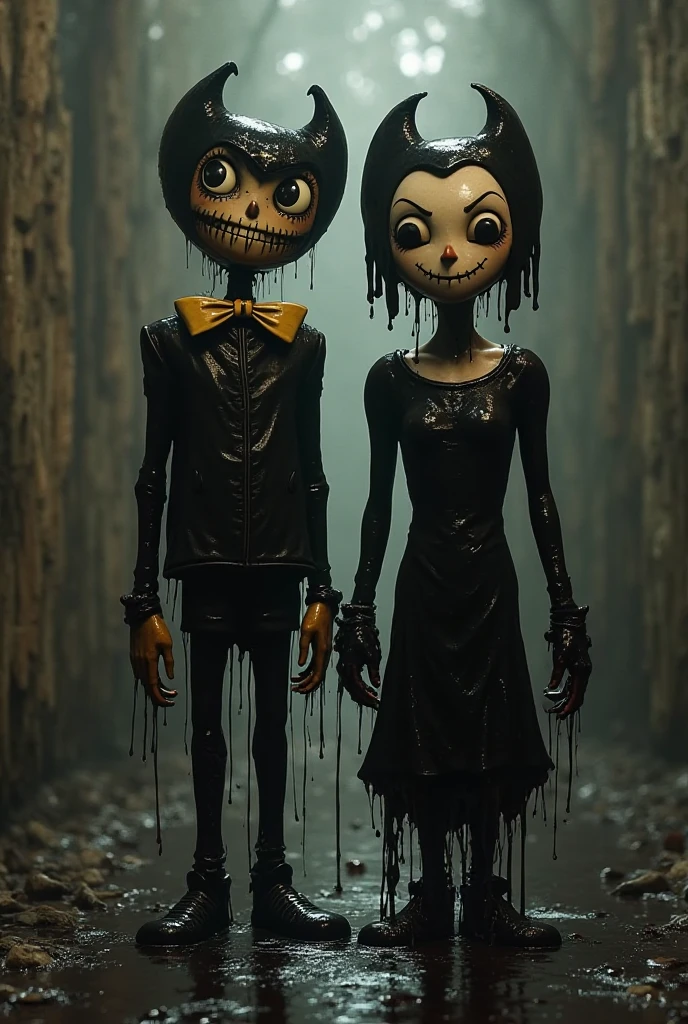 The distorted Alice from Bendy and the ink machine and Bendy are ...